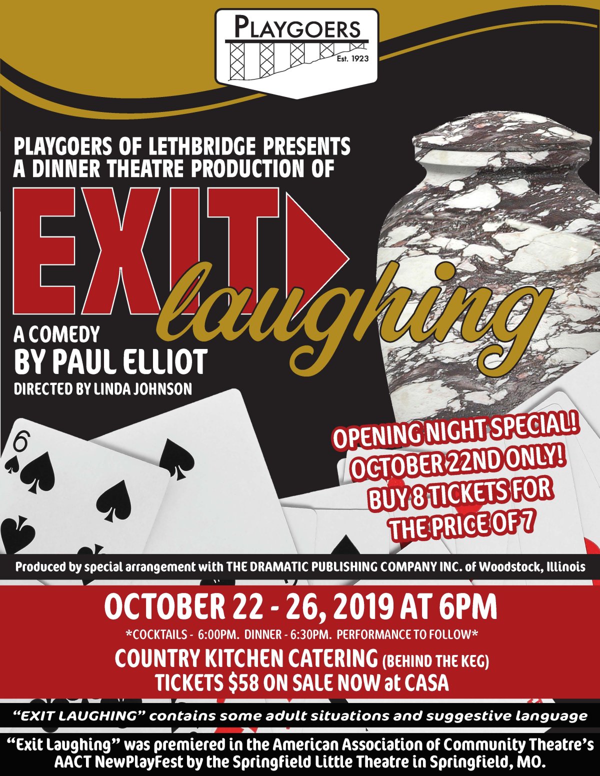 Exit Laughing – Playgoers of Lethbridge - GlobalNews Events