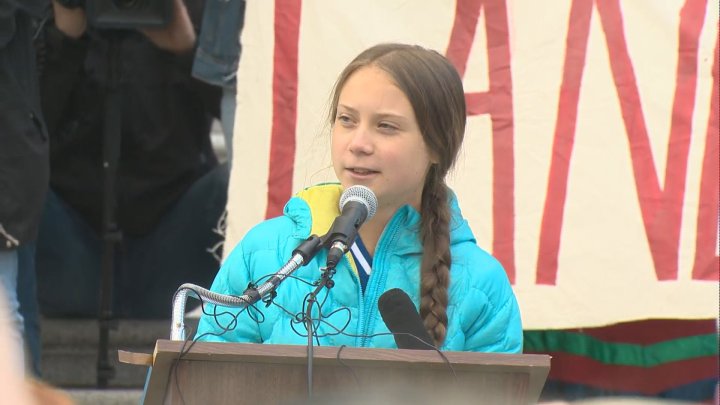 Thousands rally with Greta Thunberg at Alberta legislature for climate ...