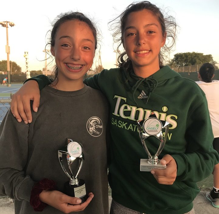 Tennis sisters climb the ranks in Saskatchewan | Globalnews.ca