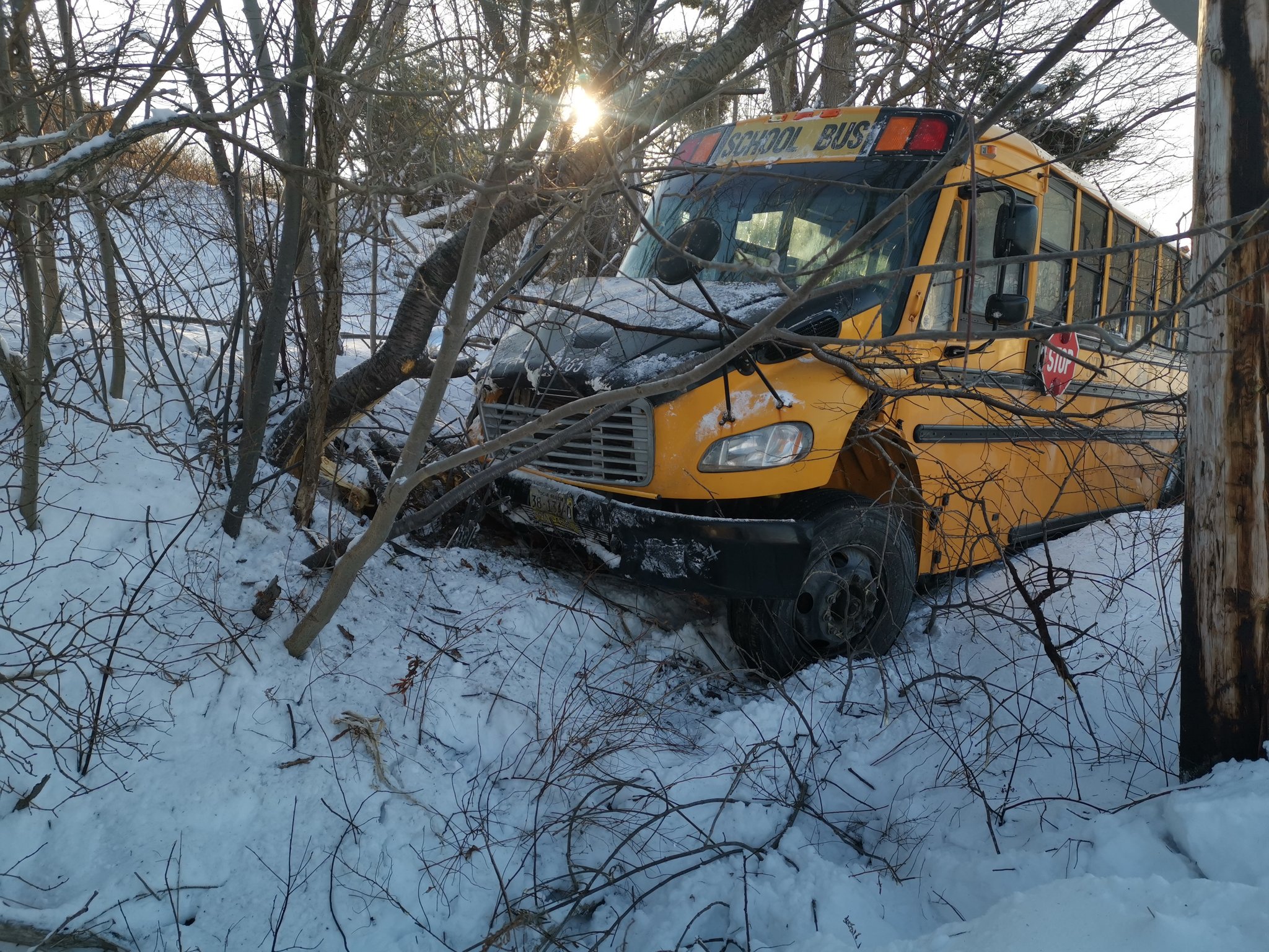 4 Lockview High School students injured as bus crashes into ditch ...