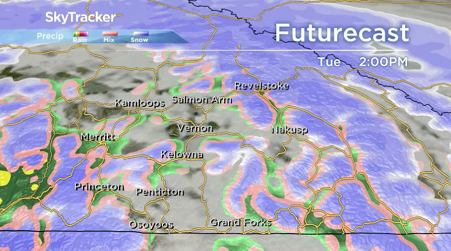 Okanagan weather: snowfall warning for up to 25 centimetres of snow ...