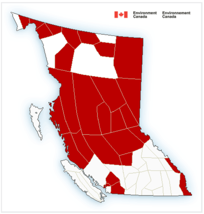 Extreme cold, Arctic outflow warnings issued for much of British ...