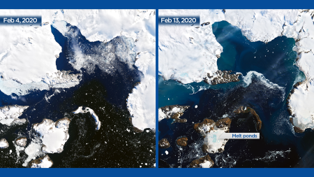 NASA satellite photos show Antarctica melting in record-setting ...