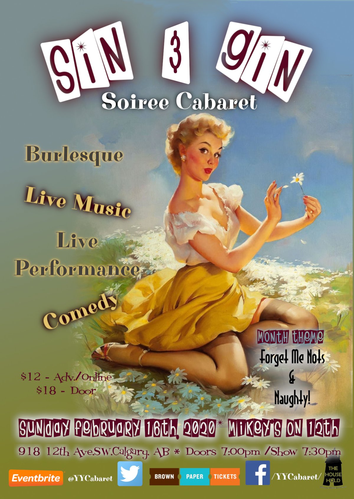 Sin & Gin Soiree Cabaret – Forget Me Nots & Naughty! - GlobalNews Events