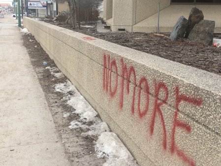 Manitoba RCMP’s Winnipeg HQ, Dan Vandal’s office, CMHR vandalized amid ...