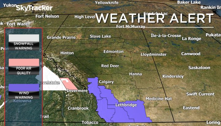 Wind warnings issued in southern Alberta, some areas could see gusts ...
