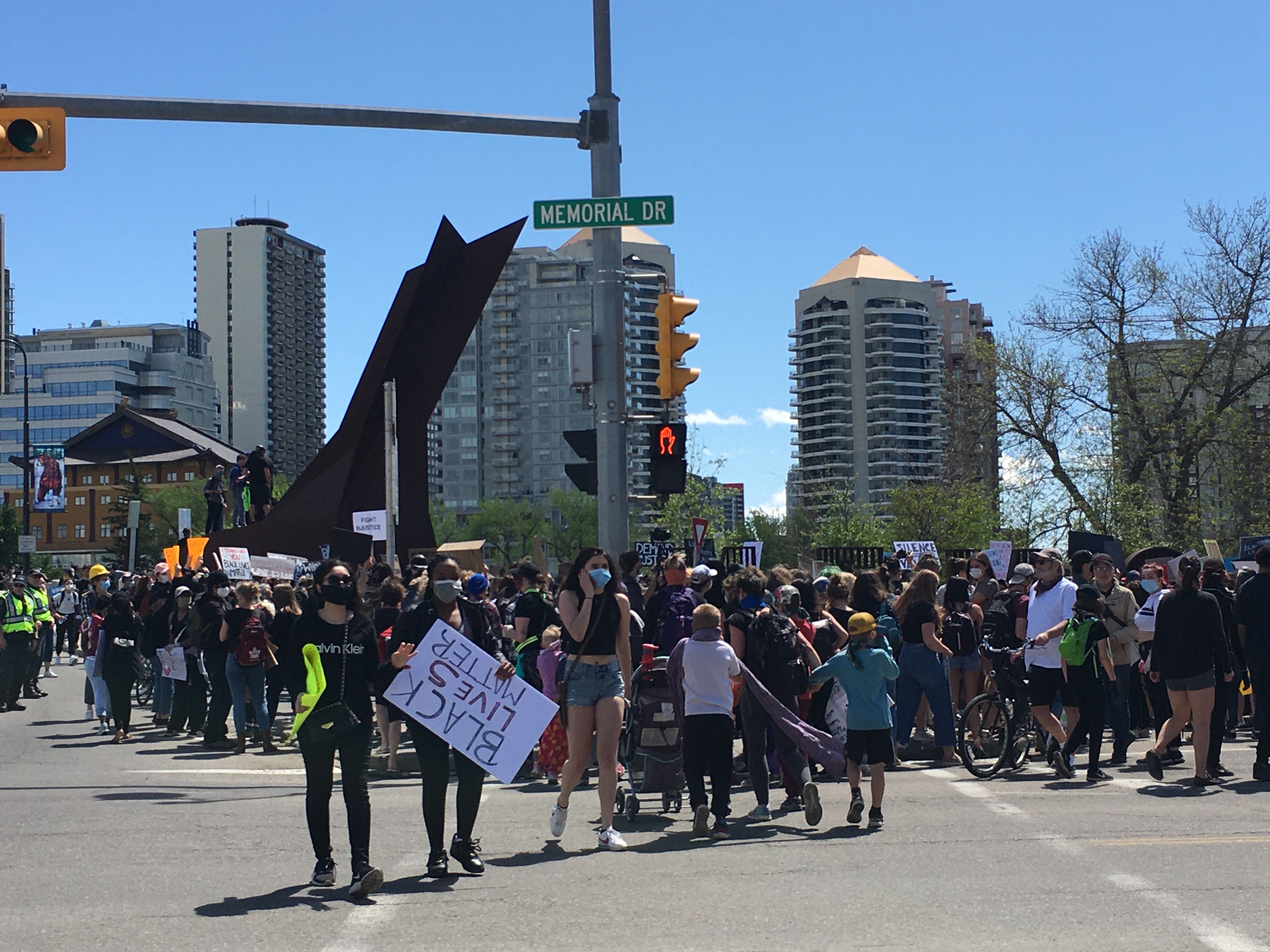 Thousands march through Calgary streets in anti-police violence, anti ...
