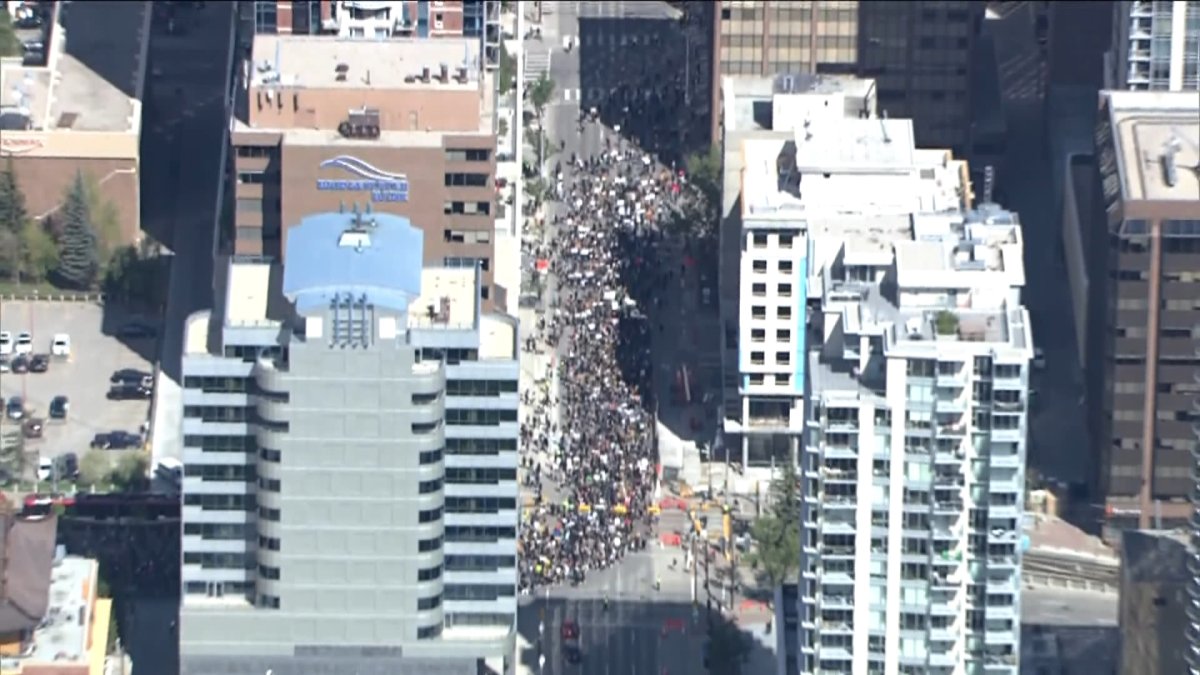 Thousands march through Calgary streets in anti-police violence, anti ...
