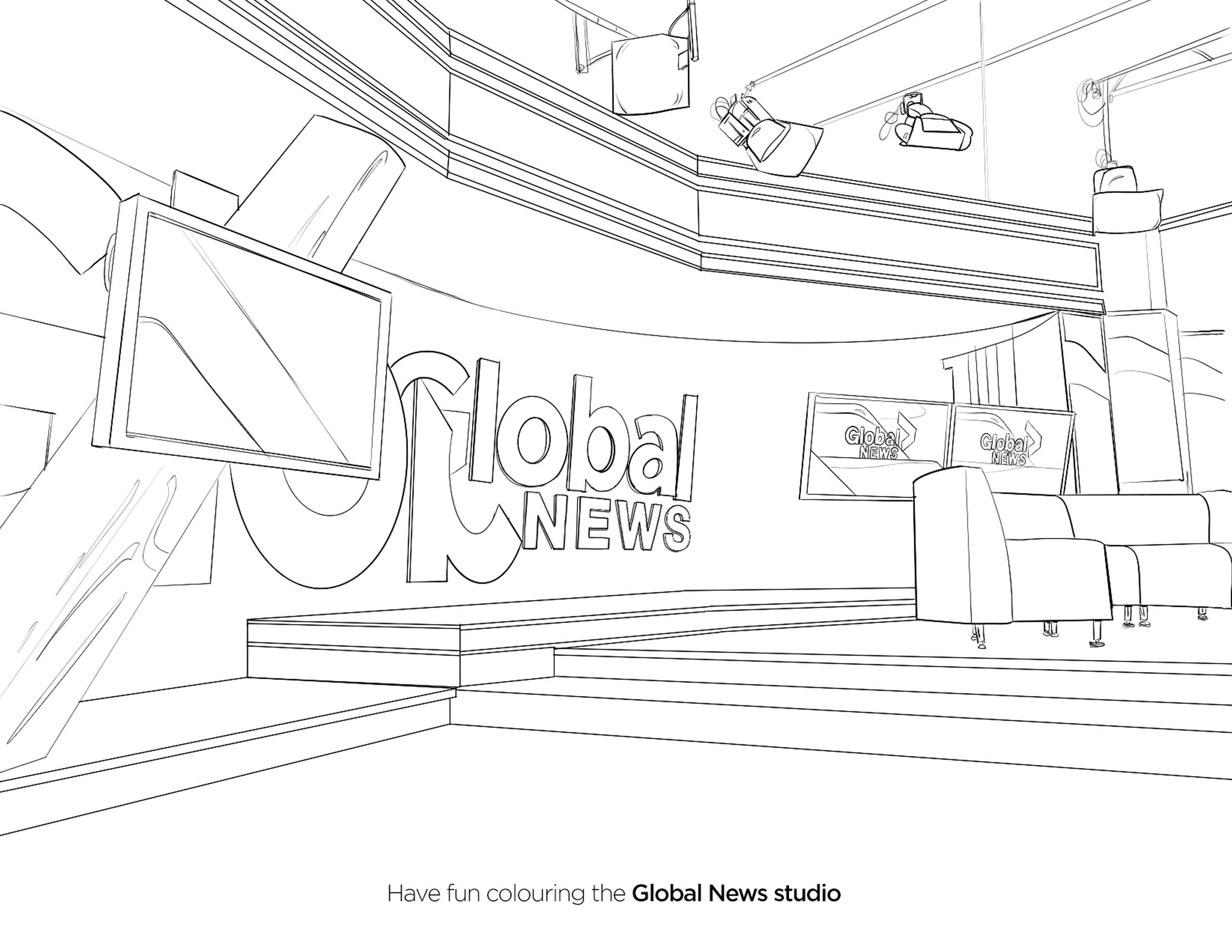 Global News Colouring Pages
