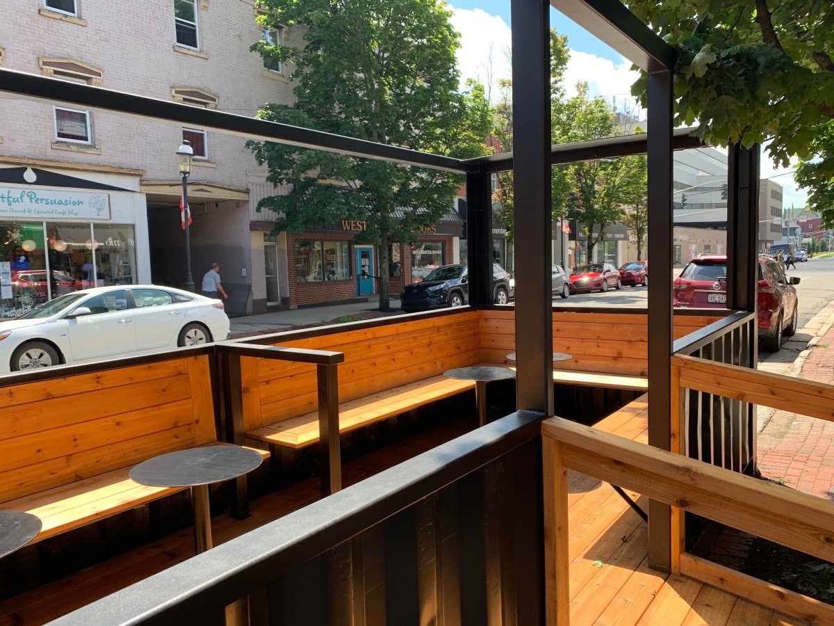 Fredericton restaurant debuts curbside shipping container patio - New ...
