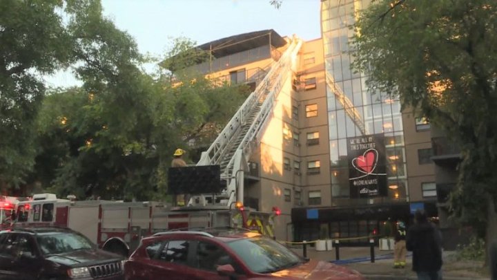 2 people displaced by fire at downtown Calgary apartment building ...