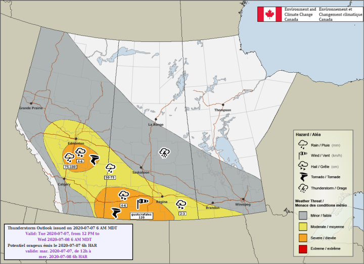 Wild night of Alberta weather ends as all warnings, watches, advisories ...