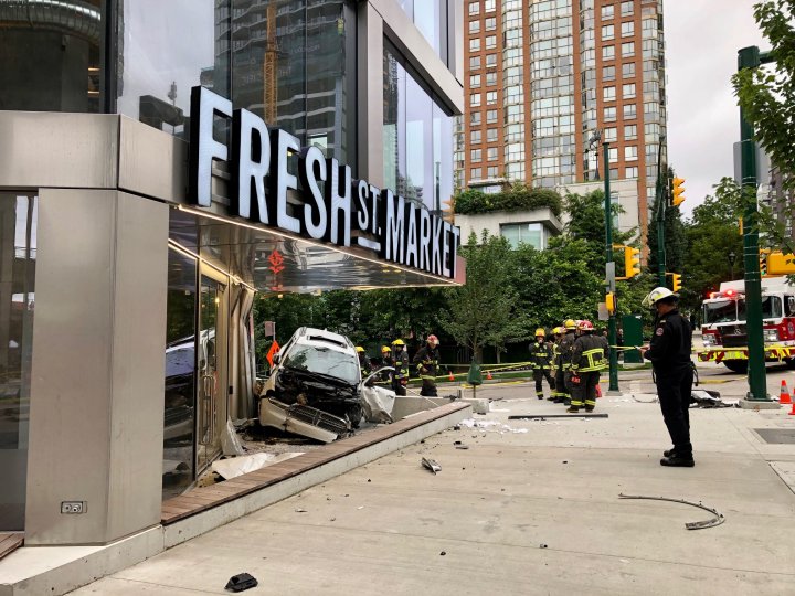 SUV with Alberta licence plates crashes into downtown Vancouver store ...