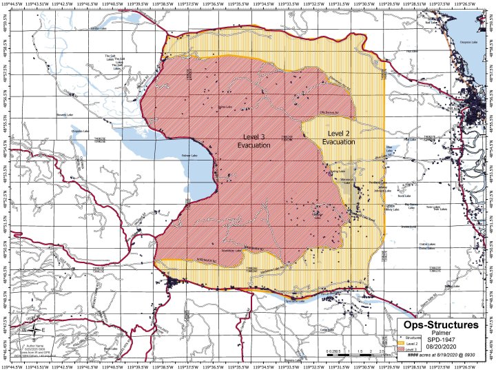 Wildfire south of Osoyoos, B.C., has potential to cause ‘destruction ...