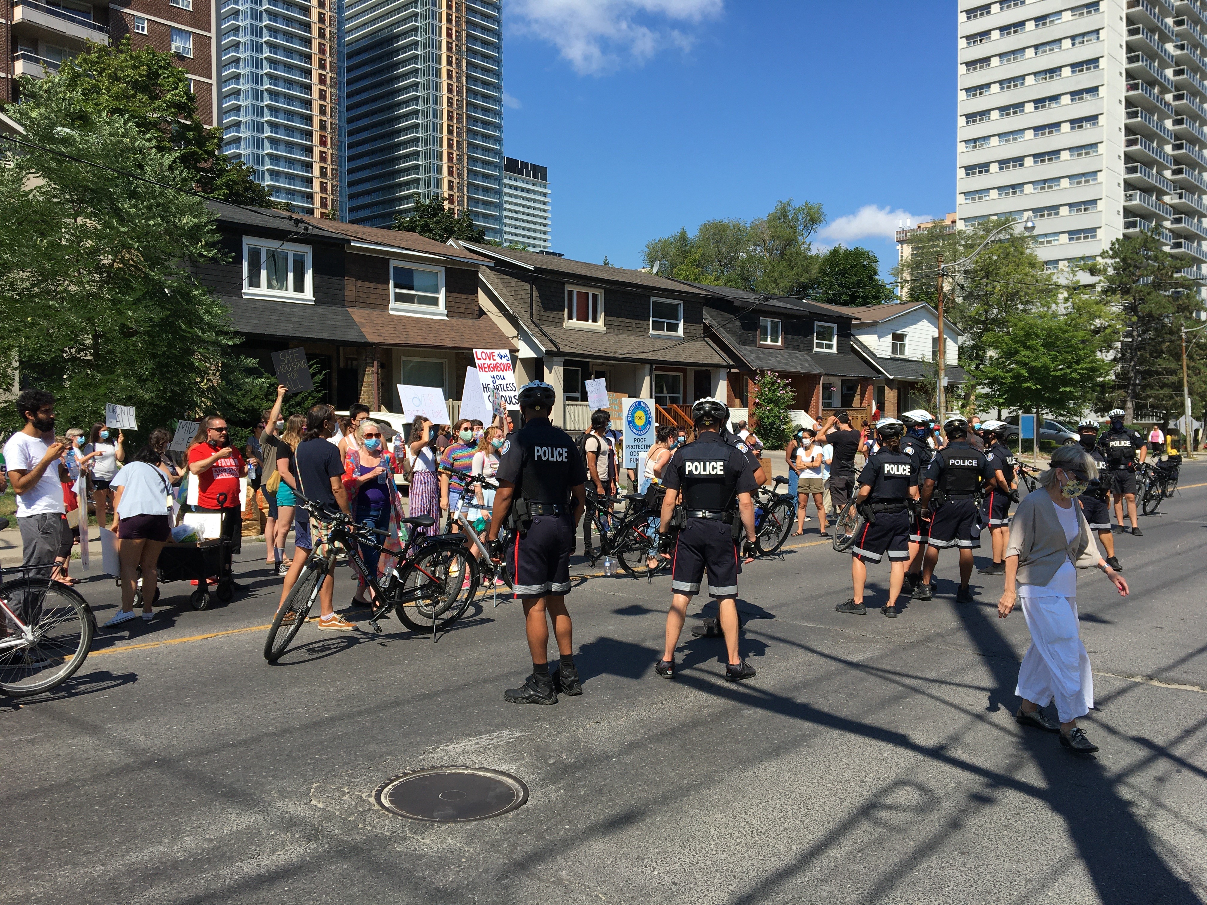 Toronto protesters face off over city’s strategy on homelessness ...