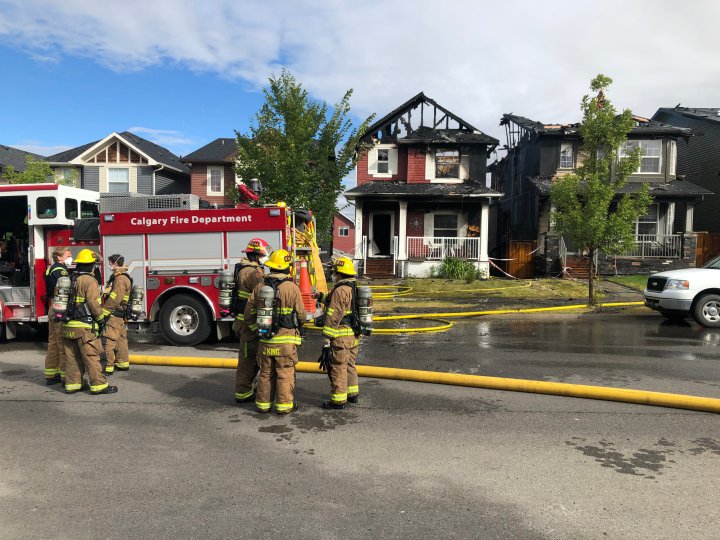 Calgary firefighters battle house fire in Evanston - Calgary ...