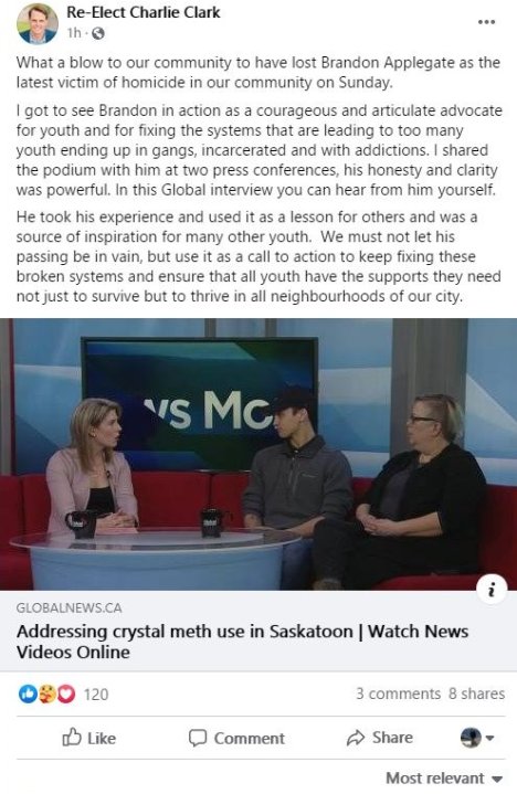 Brandon Applegate’s death is a devastating loss for Saskatoon ...