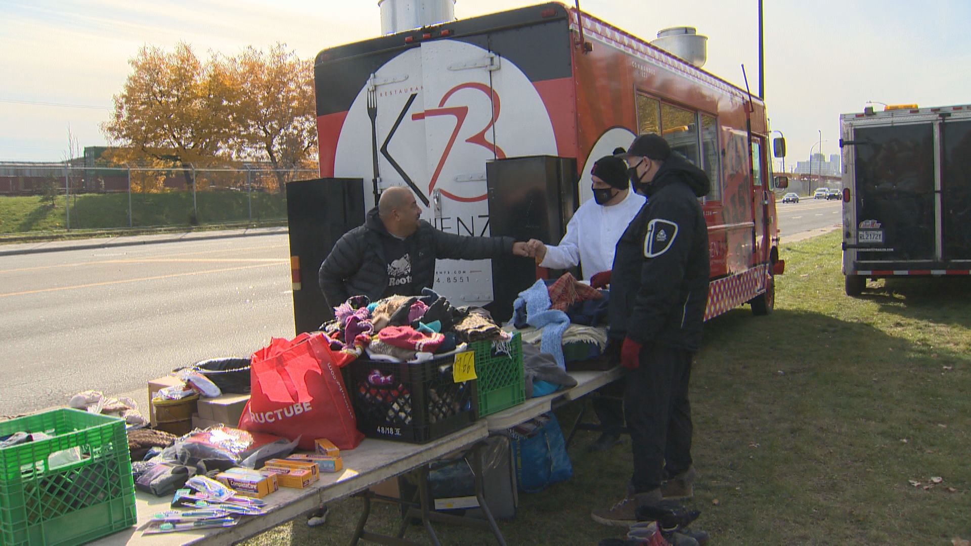 Kitchen 73 surprises homeless camp with food and warm clothing ...