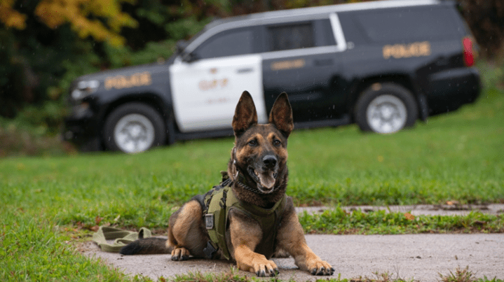 OPP K9 team celebrating 100th capture in Essex County - London ...
