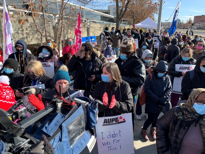 Health-care workers walk off the job in wildcat strikes across Alberta ...