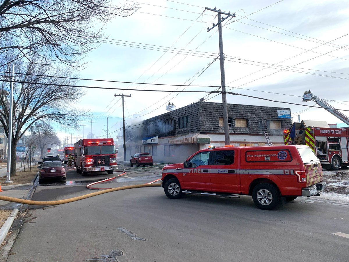 Strong winds make fire at Edmonton commercial building a challenge to ...