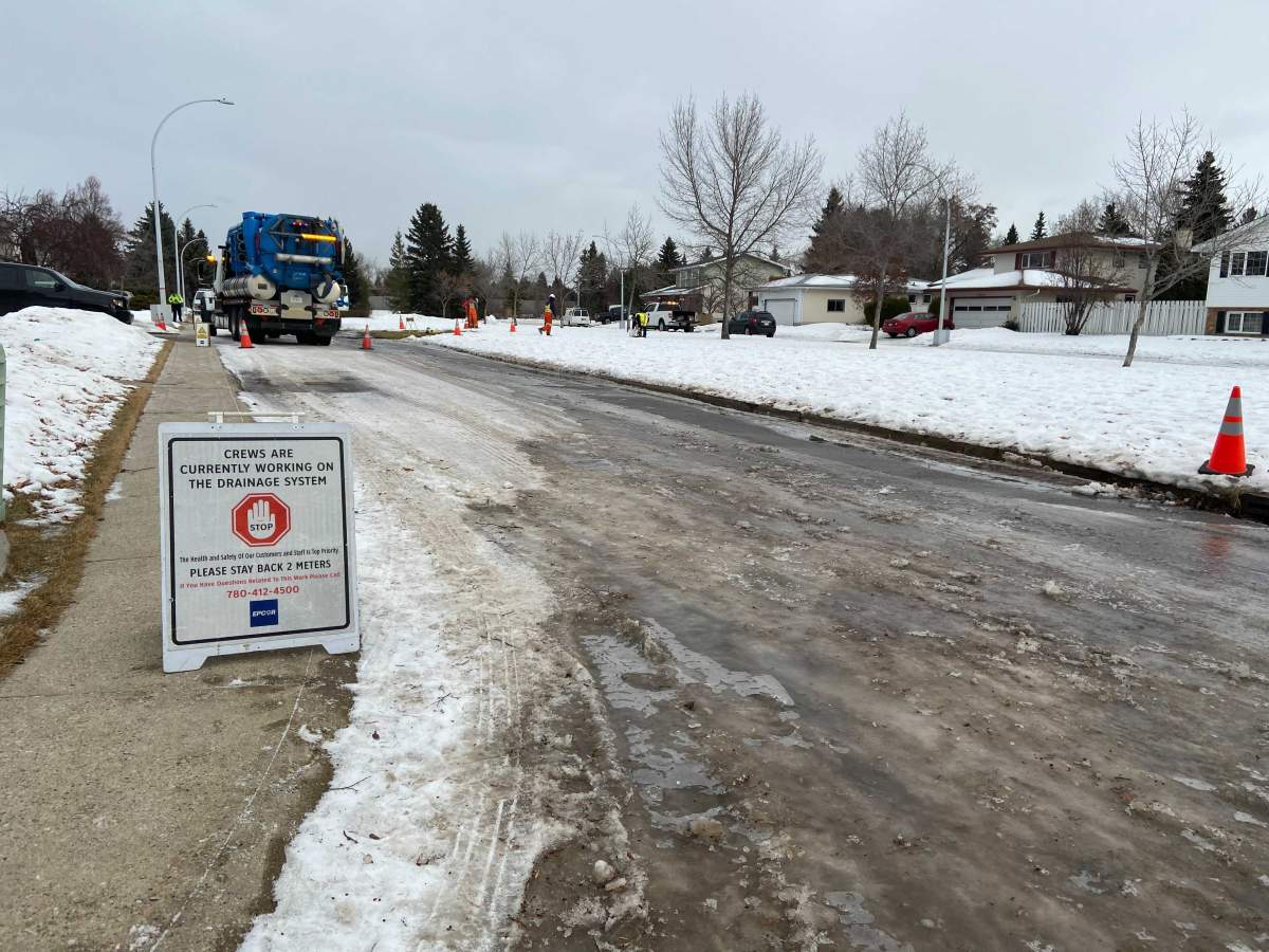 Geyser erupts after fire hydrant struck by EPCOR vehicle in south ...