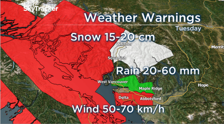 Another storm to hit B.C., bringing heavy rain and strong winds ...