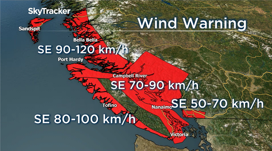 Another storm to hit B.C., bringing heavy rain and strong winds ...