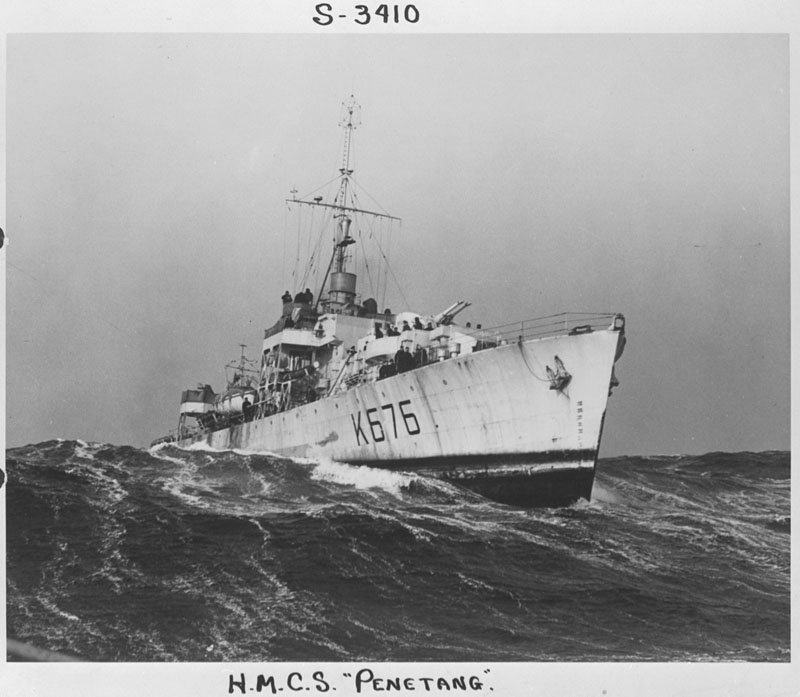 HMCS Penetang, a River class frigate that served in the Canadian Navy ...