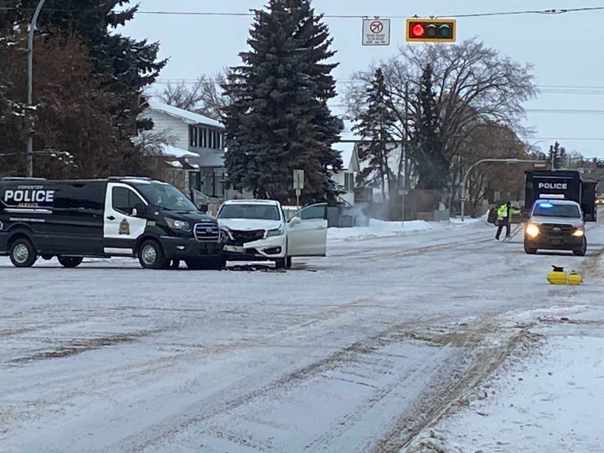 1 sent to hospital after Friday collision with Edmonton police van; 111 ...