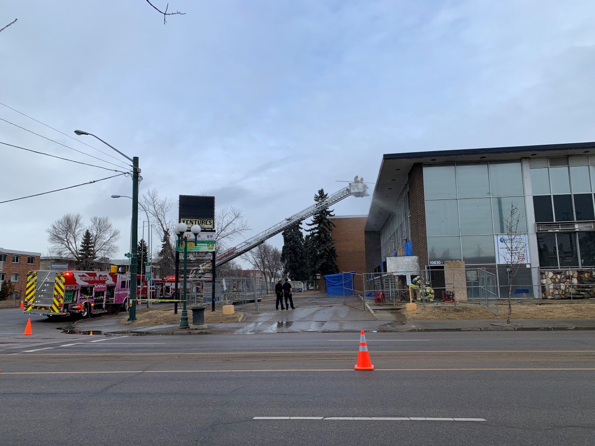 Firefighters battle blaze at abandoned commercial building in central ...