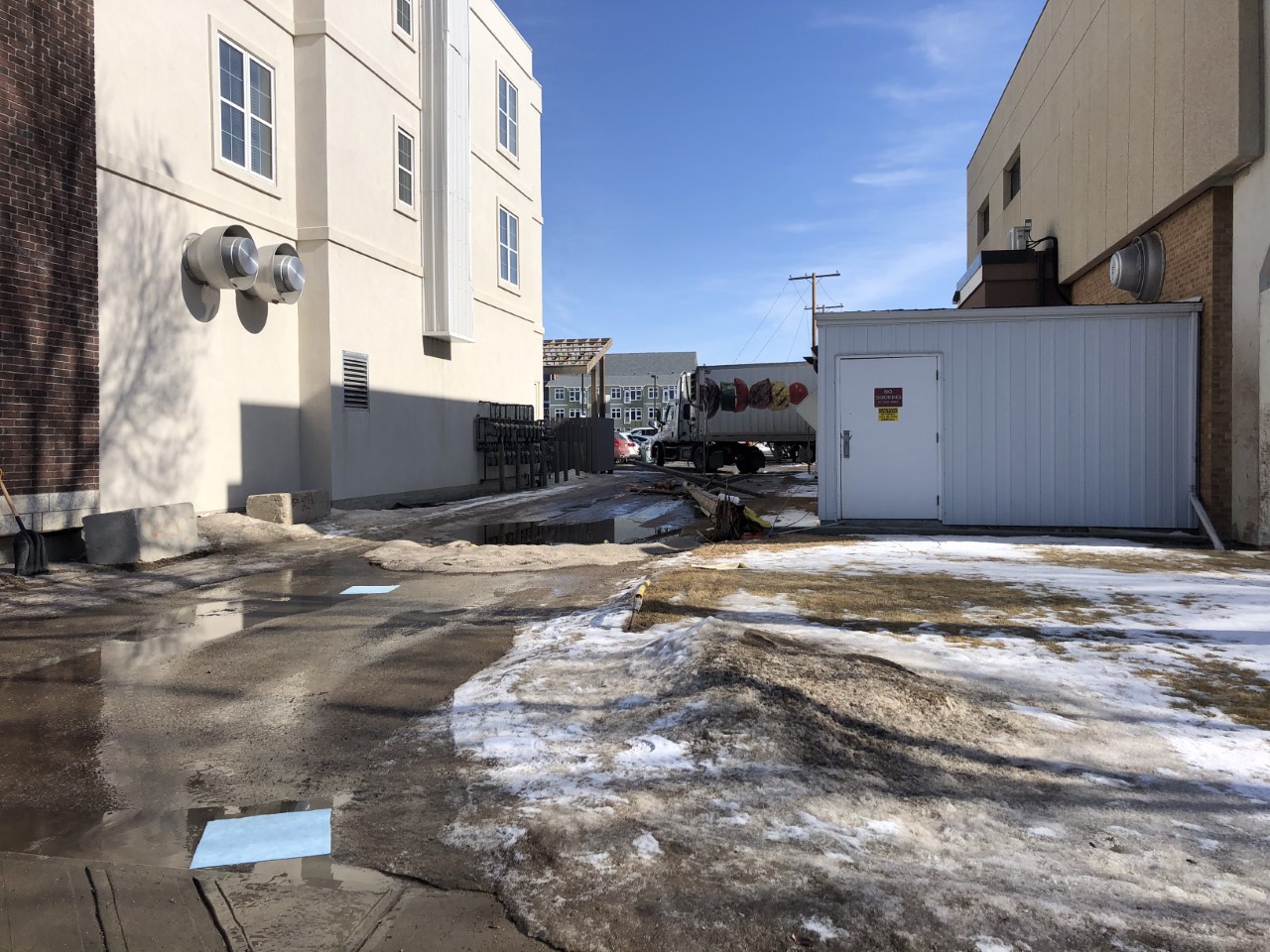 Semi-truck hits power line, transformer catches on fire on Broad Street ...