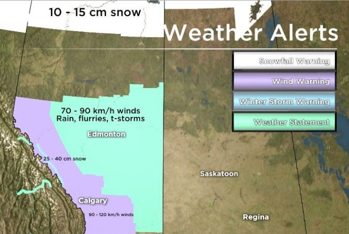 Snow expected as cold front moves into Alberta on Sunday: Environment ...
