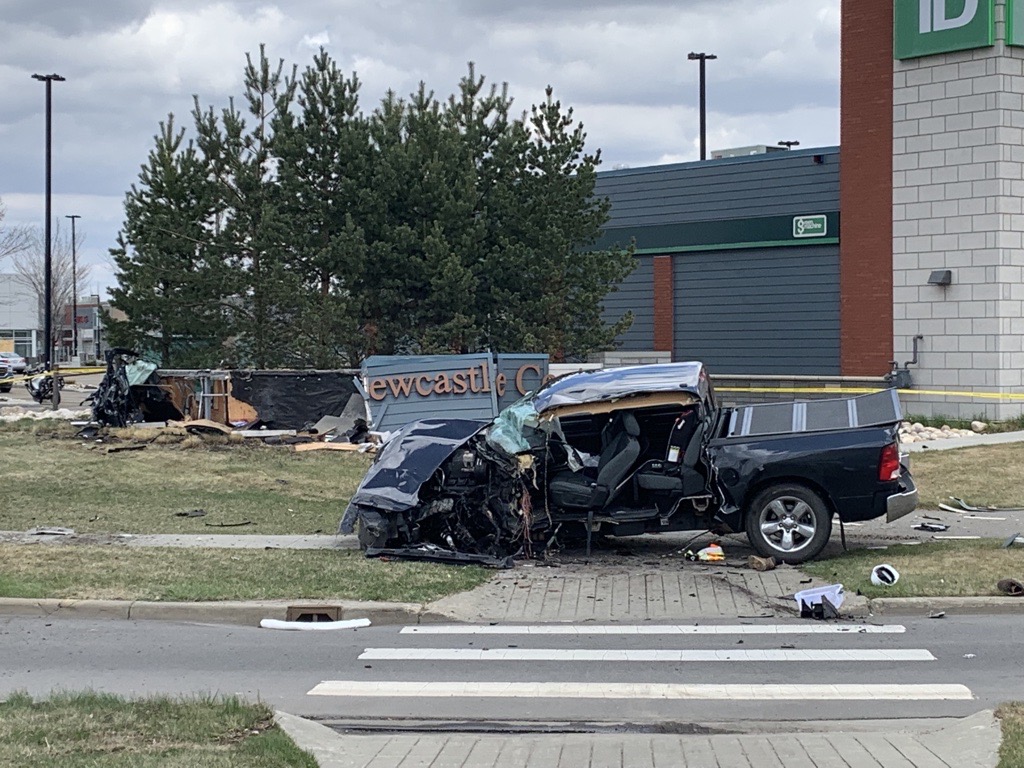 Man taken to hospital after being thrown from truck during crash in ...