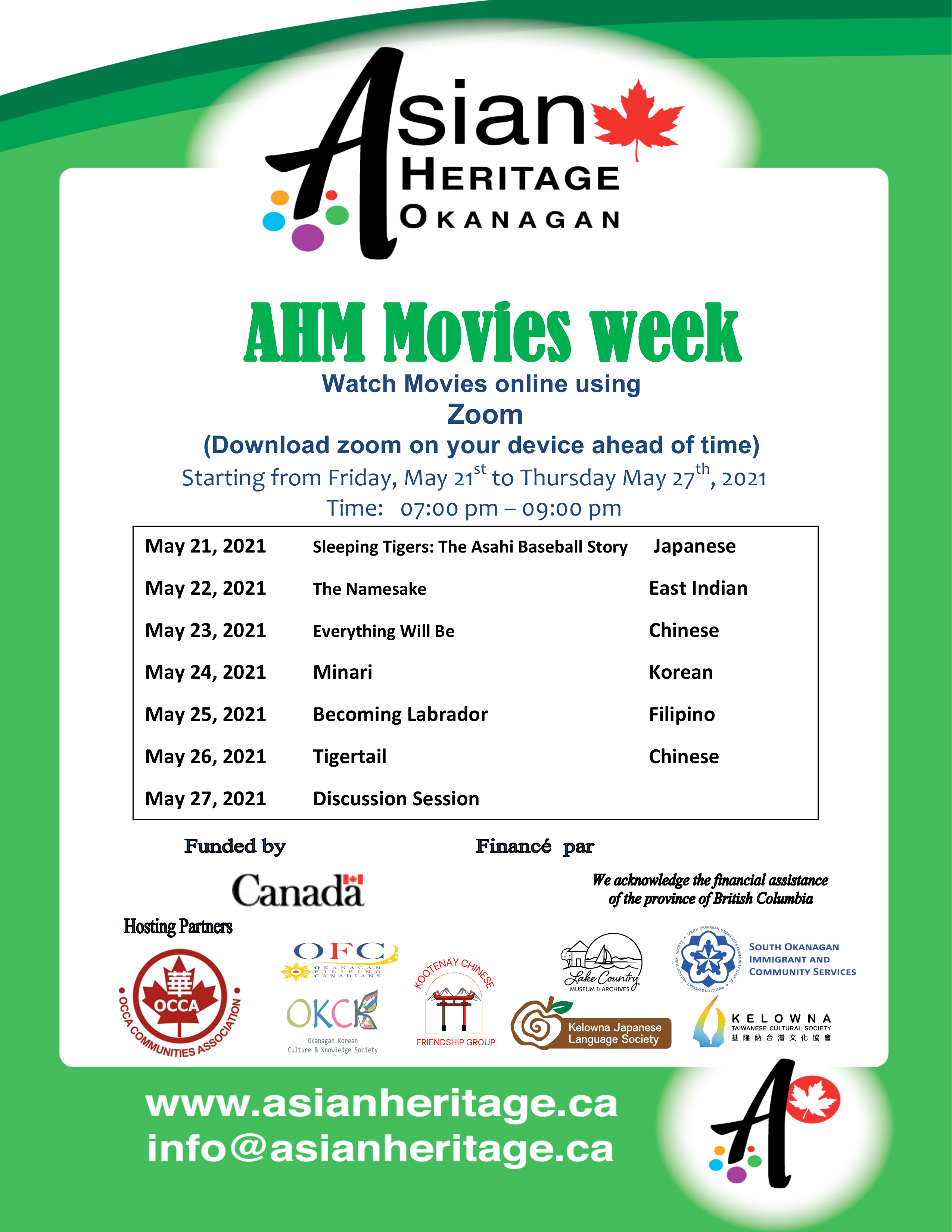 Asian Heritage Month Movies Week - GlobalNews Events