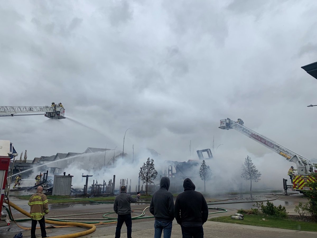 2 people injured, 3 homes destroyed by fire in north Edmonton’s ...