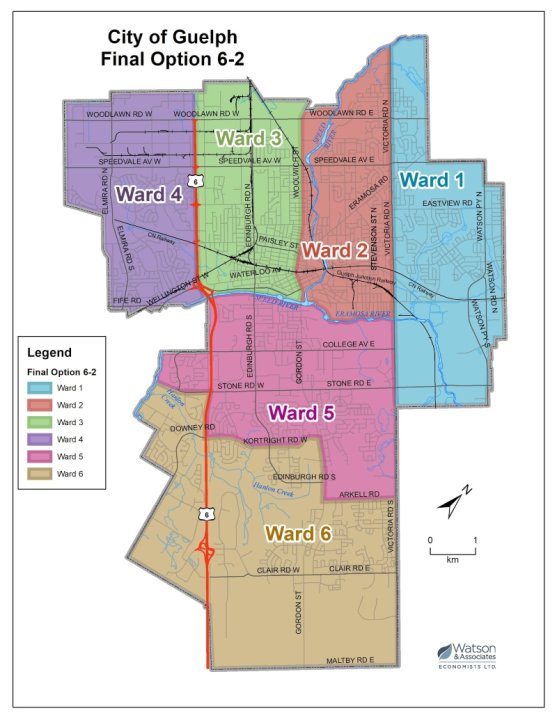 Guelph keeps 12-councillor, 6-ward model with new boundaries ...