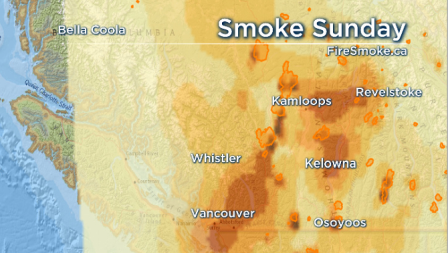 Wildfire smoke: Air quality index for Okanagan maxes out at 10-plus ...