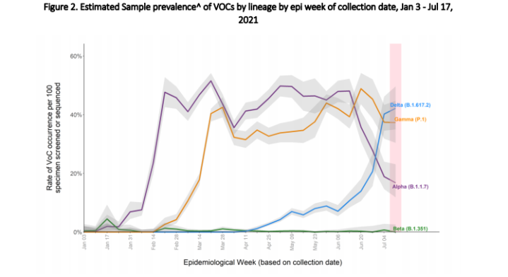 Delta variant of COVID-19 now makes up nearly 4 in 10 cases in B.C ...