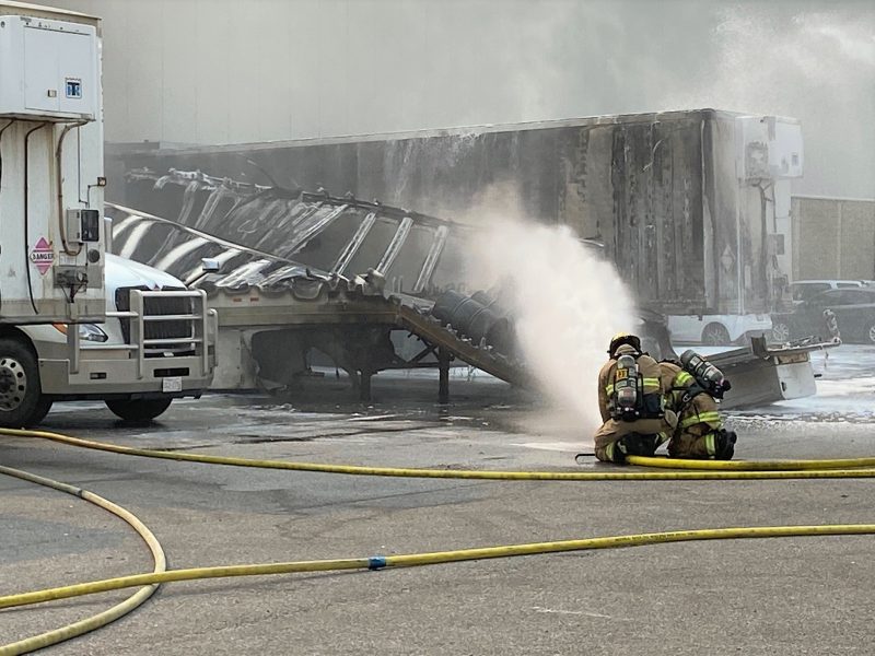 Trailer fire at southeast Calgary commercial building injures 3 people ...