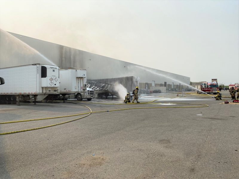 Trailer fire at southeast Calgary commercial building injures 3 people ...