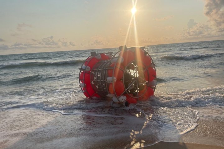 Florida man rescued from giant floating hamster ball — again - National ...