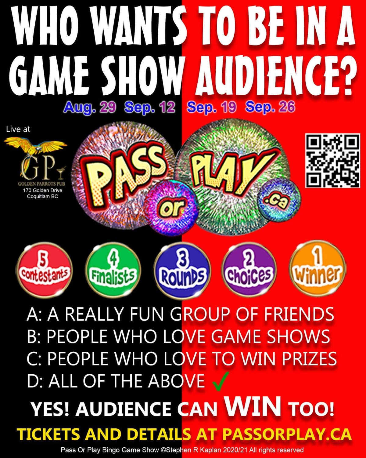 Pass or Play. A Bingo Game Show - GlobalNews Events