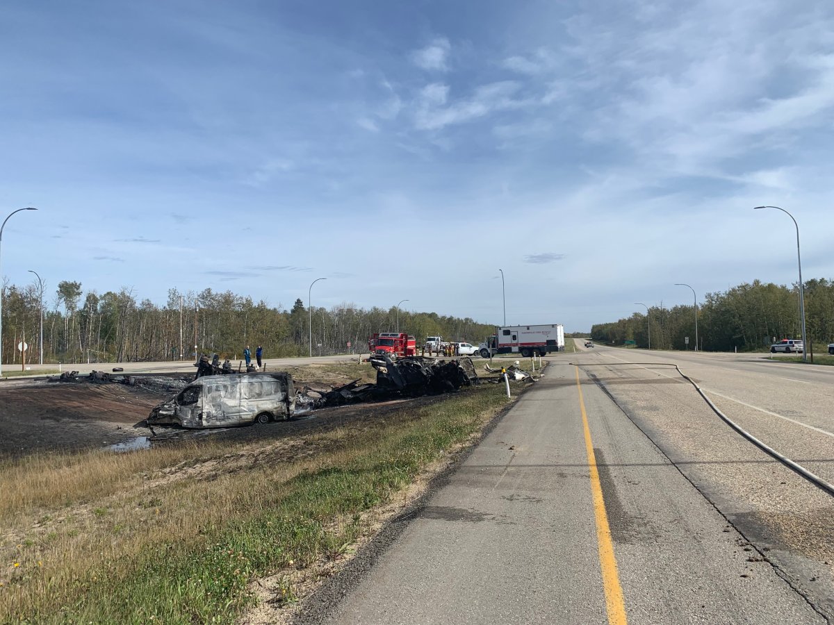 Fiery crash involving hazardous materials shuts down Highway 43 ...