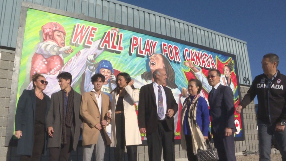 New mural honours Winnipeg Olympian - Winnipeg | Globalnews.ca