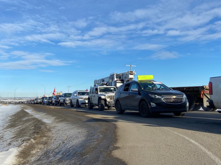 Traffic jam: trucker convoy spreads through downtown Edmonton ...
