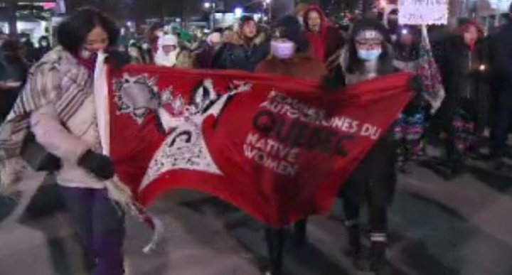 Annual memorial march in honour of MMIWG takes place in Montreal ...
