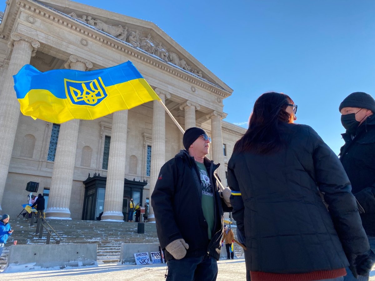 Ukrainian solidarity rally at Manitoba Legislative Building draws large ...