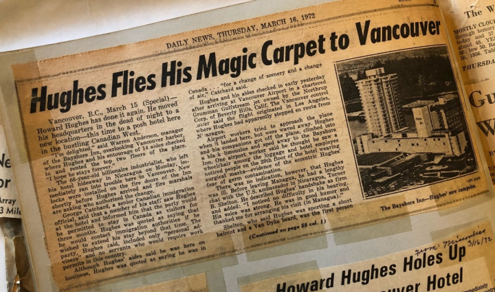 It has been 50 years since Howard Hughes checked into a Vancouver hotel ...