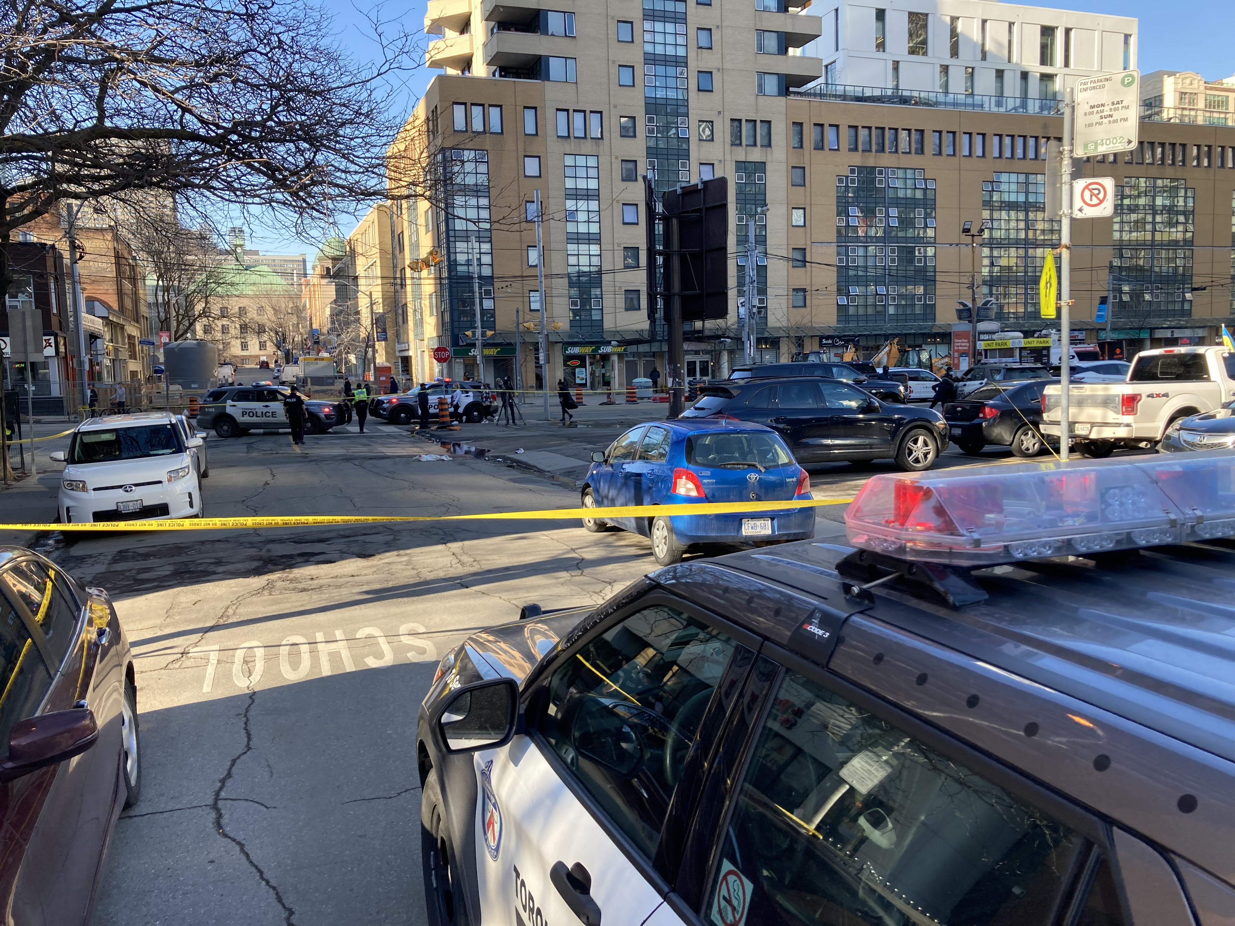 Pedestrian sitting on sidewalk dies after being struck by vehicle in ...